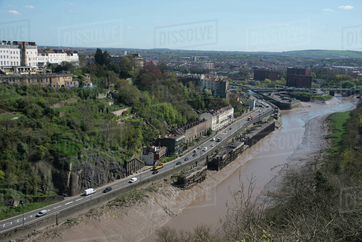 Aerial view of Bristol - Stock Photo - Dissolve