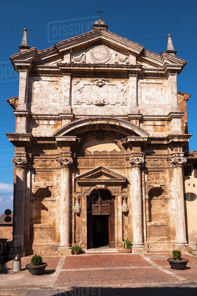 Old Tuscan Church Tuscany Landscape With Old Church