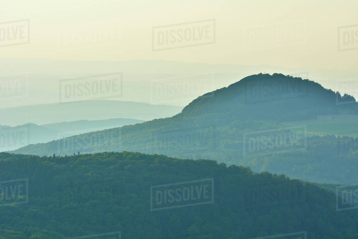 Mountain Landscape with Milseburg Mountain, Abtsrodaer Kuppe ...