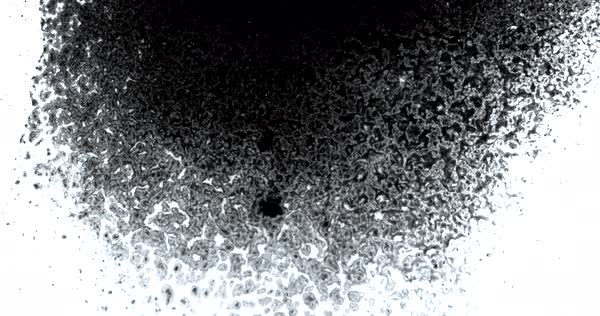 Black paint spray effect on white background for overlays / transitions ...