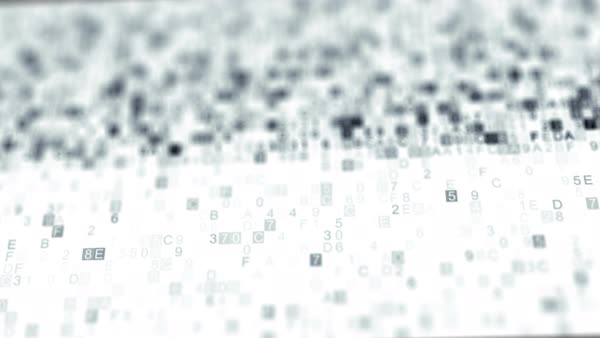 Digital data hex code symbols. Abstract information technology ...