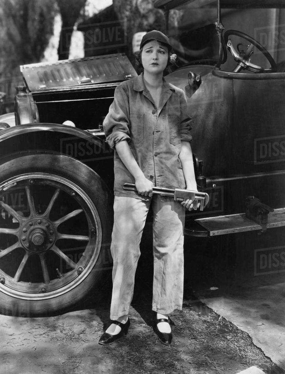 Portrait of female mechanic - Royalty-free Stock Photo | Dissolve