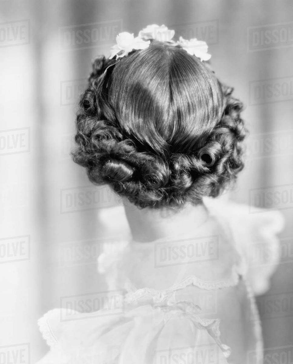 Closeup of curls on back of womans head - Royalty-free Stock Photo ...