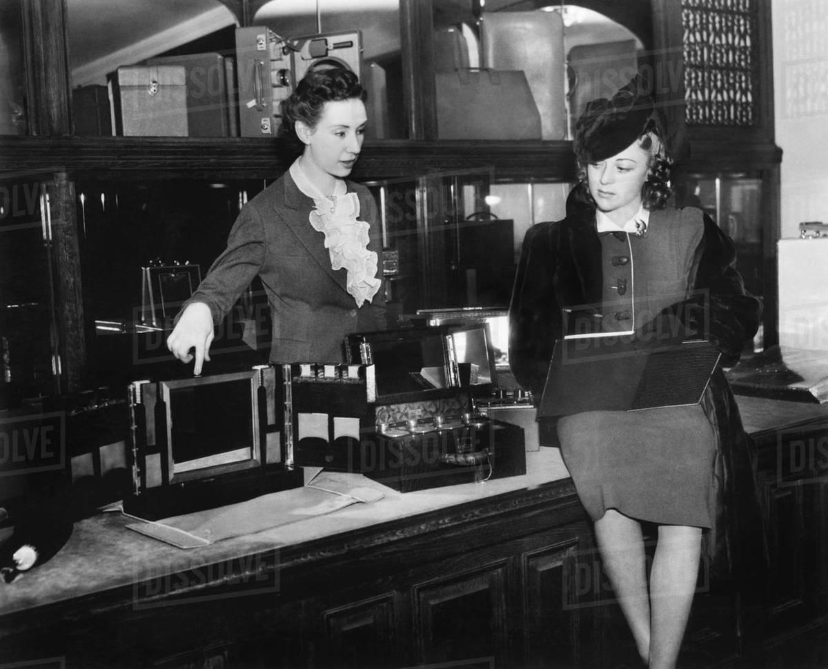 Two women in a department store - Royalty-free Stock Photo | Dissolve