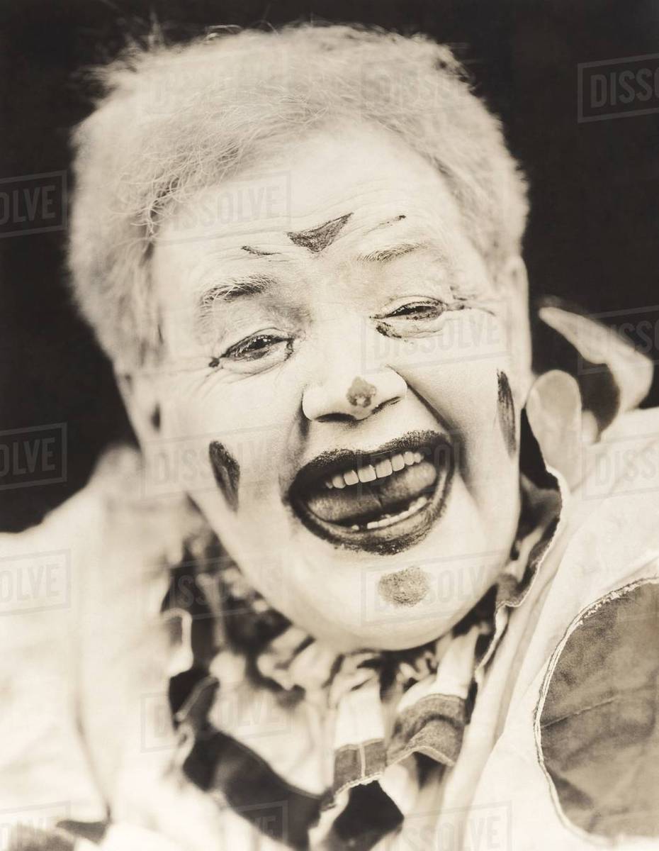 Closeup of laughing clown - Royalty-free Stock Photo | Dissolve