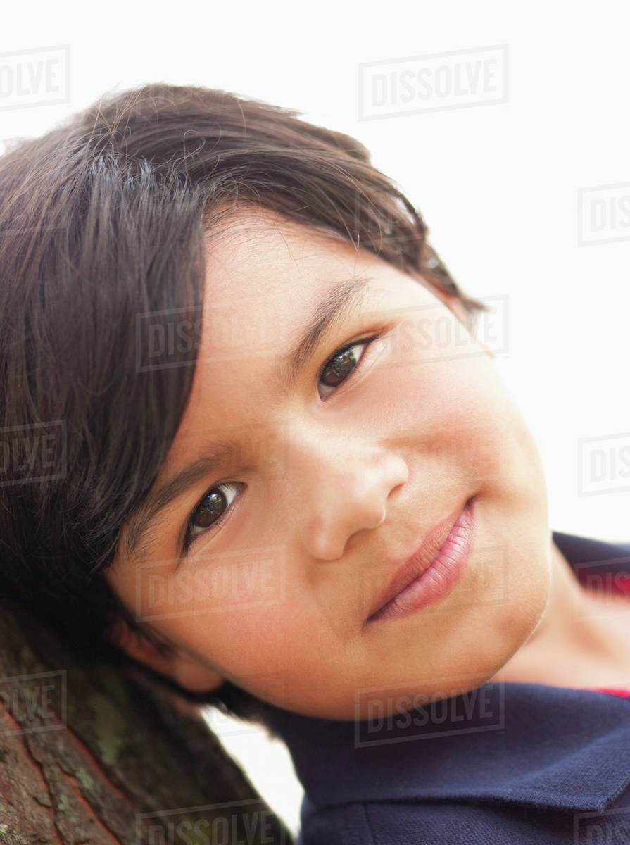 Smiling Hispanic boy - Stock Photo - Dissolve