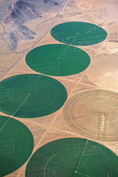 Aerial view of farm land in rural landscape - Royalty-free Stock Photo ...