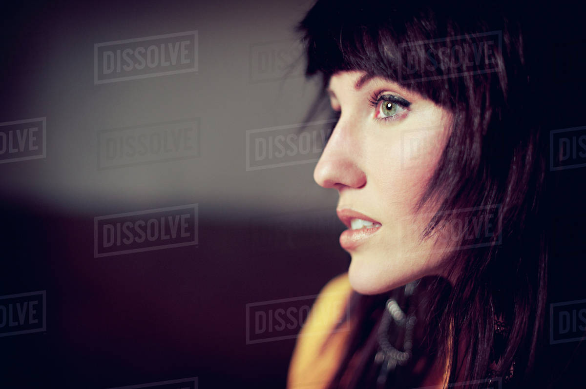 Caucasian woman with serious expression - Royalty-free Stock Photo ...