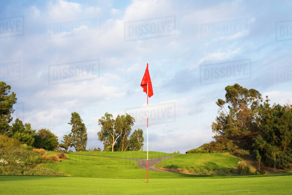Flag on golf course - Royalty-free Stock Photo | Dissolve