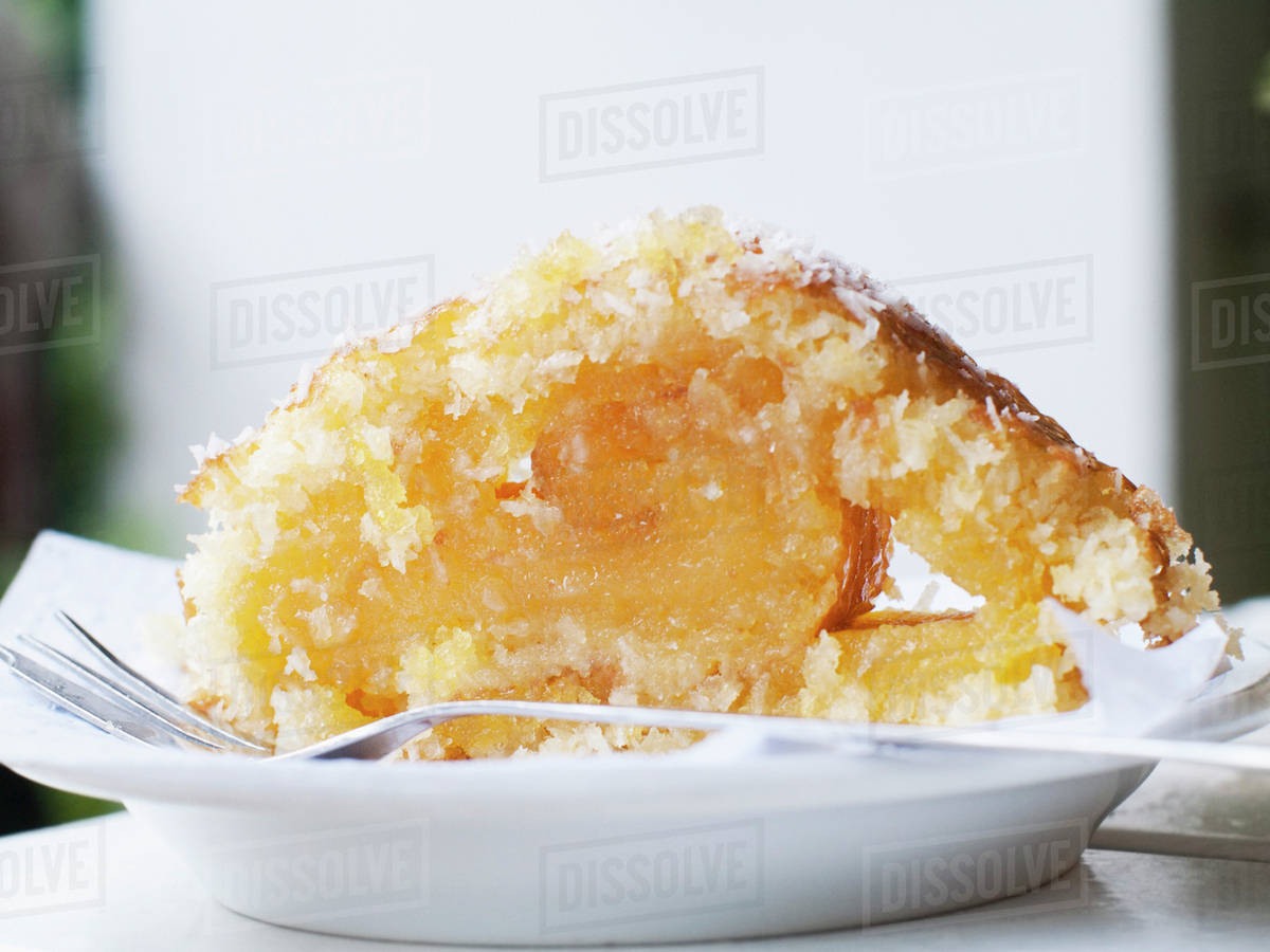 Close up of rustic custard dessert - Royalty-free Stock Photo | Dissolve