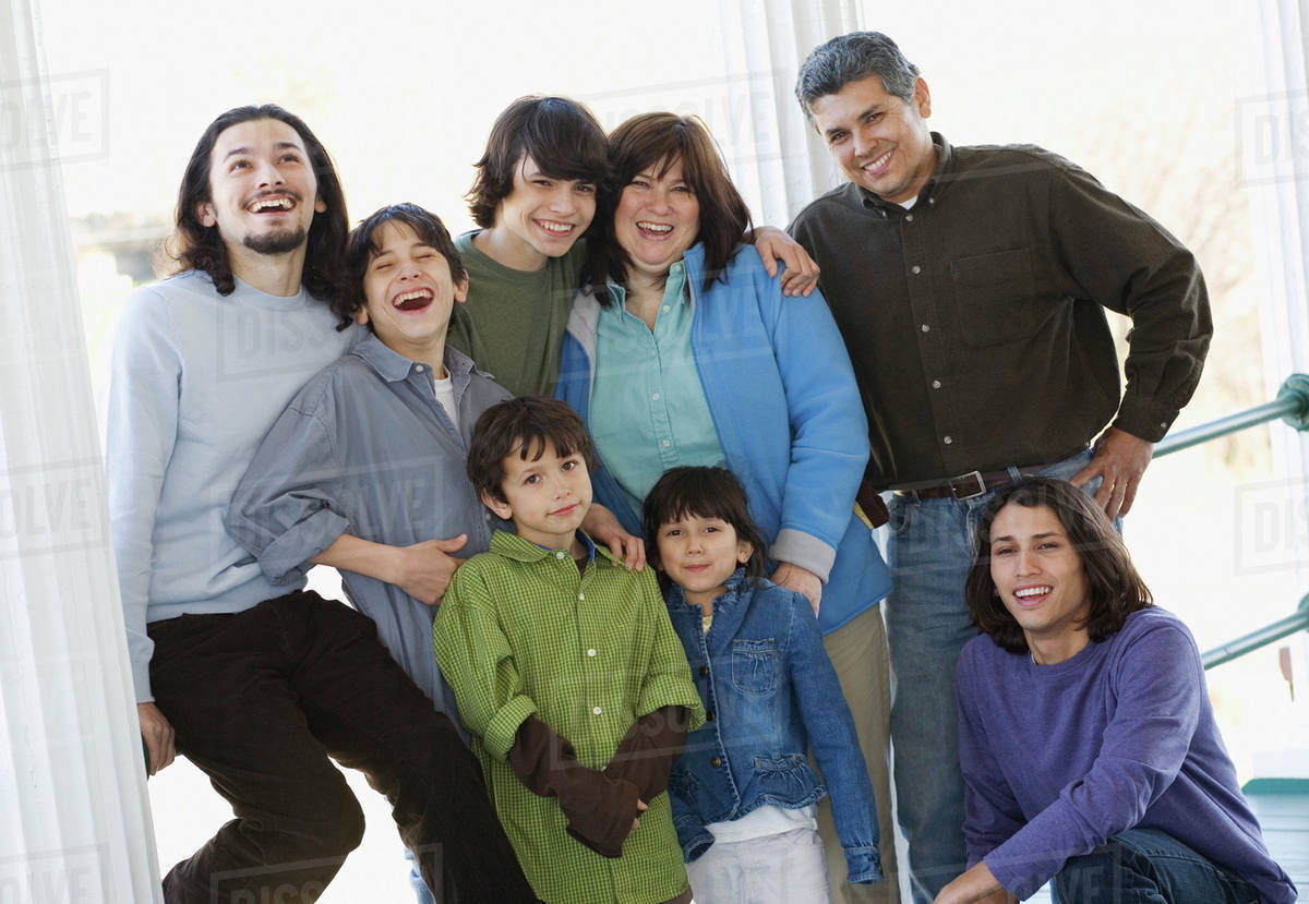 Portrait of Hispanic family - Royalty-free Stock Photo | Dissolve