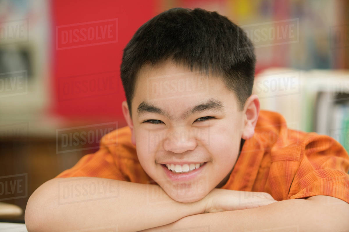 Portrait of Asian school boy - Royalty-free Stock Photo | Dissolve