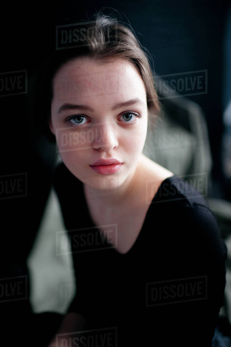 Caucasian woman with serious expression - Royalty-free Stock Photo ...