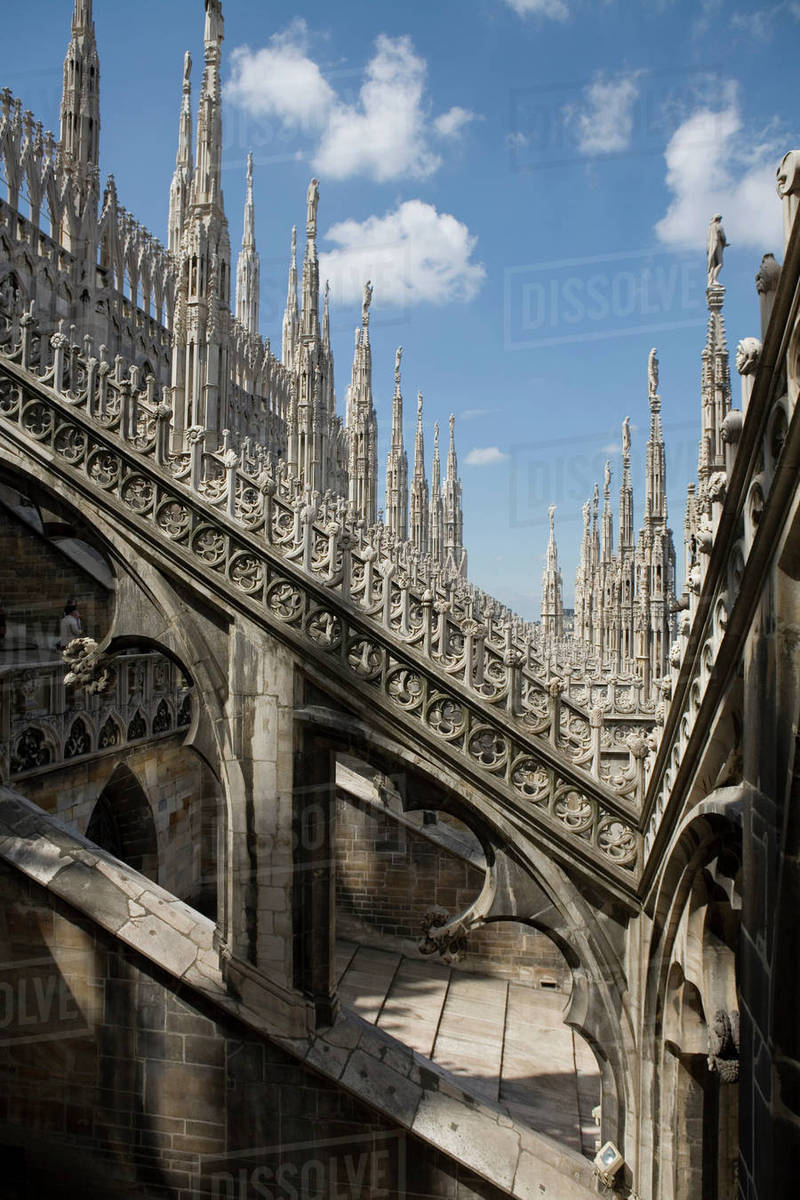 Detail of Milan Cathedral architecture, Milan, Lombardy, Italy ...