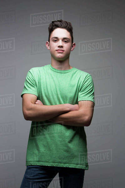 Portrait of smiling Caucasian boy - Royalty-free Stock Photo | Dissolve