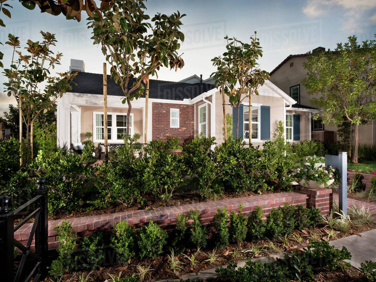 Front exterior traditional American Home - Royalty-free Stock Photo ...