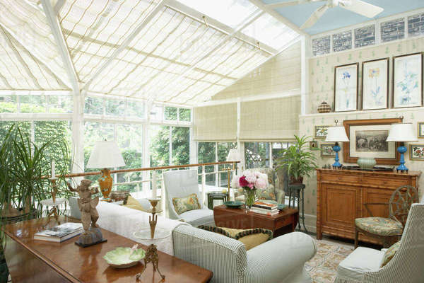 Two story garden and kitchen conservatory. Second floor garden room ...