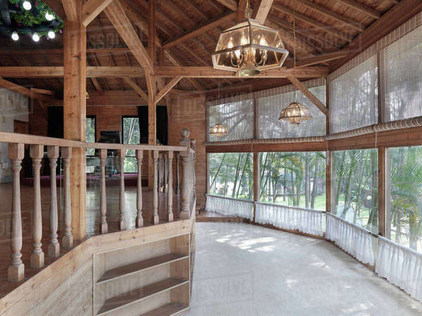 Interior dancing area near windows - Royalty-free Stock Photo | Dissolve