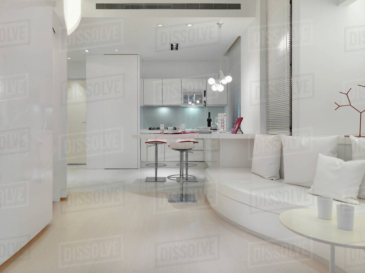 Bright white modern interior - Stock Photo - Dissolve