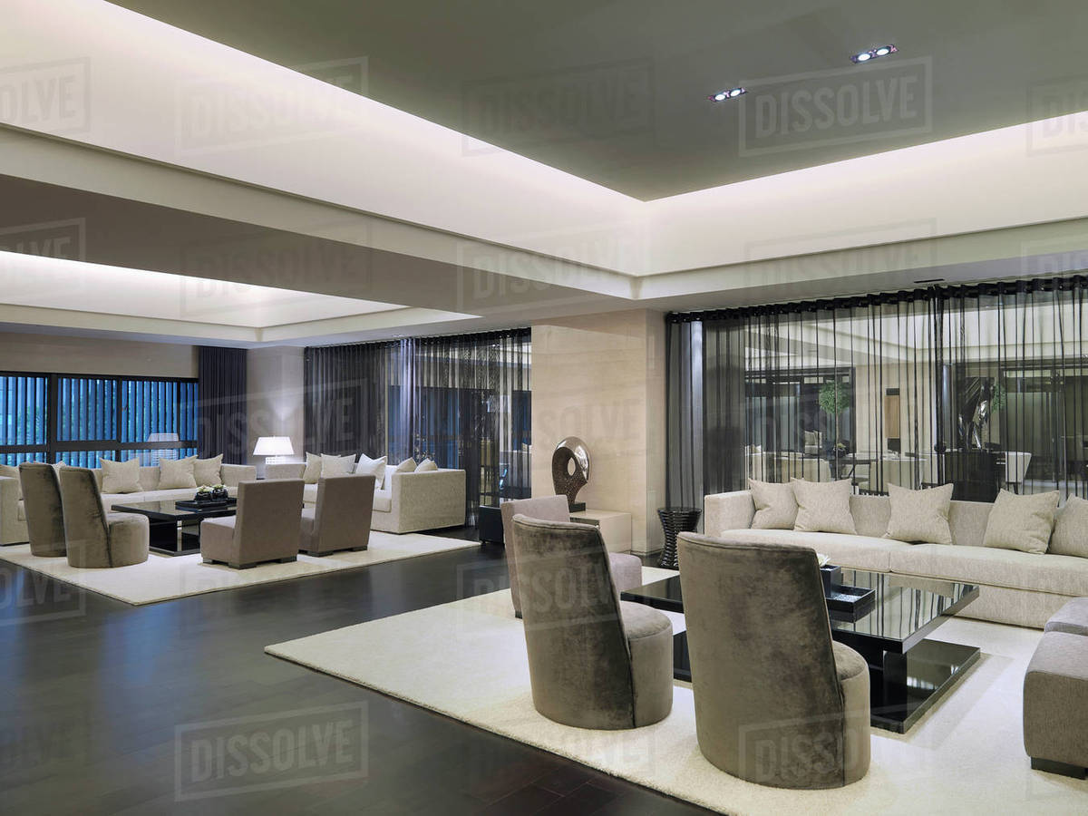 Large sitting areas in modern office building - Royalty-free Stock ...