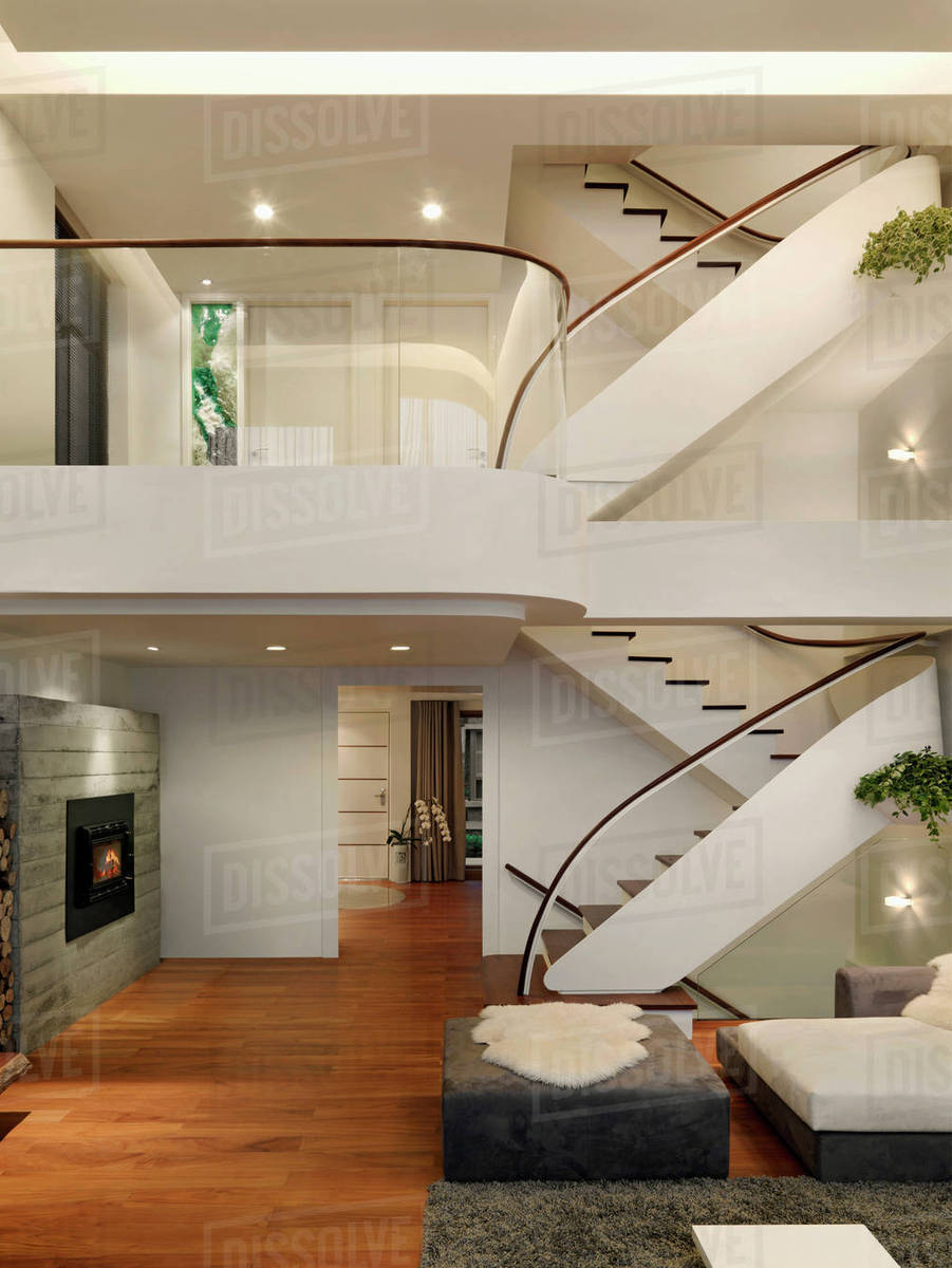 Modern interior with multiple stories - Royalty-free Stock Photo | Dissolve