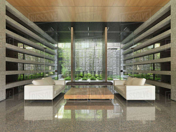 Sitting area in lobby of building - Royalty-free Stock Photo | Dissolve