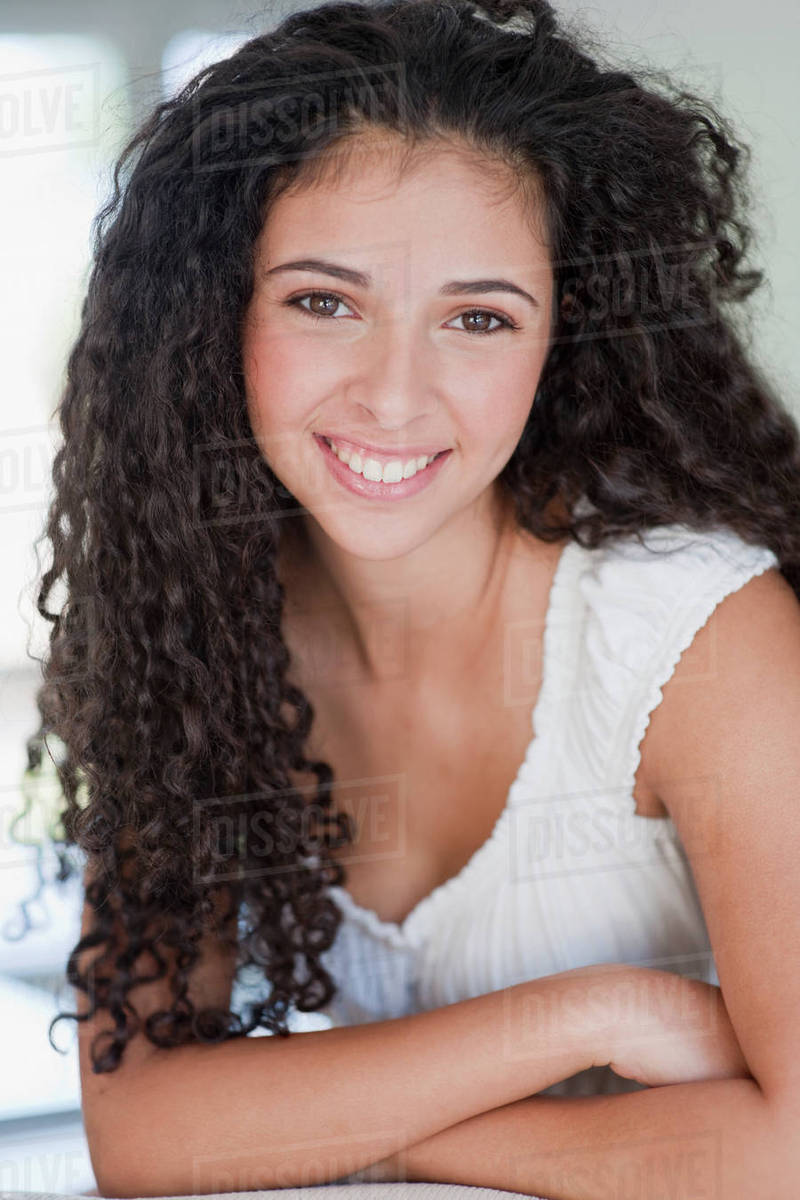 Israeli teenager smiling - Stock Photo - Dissolve