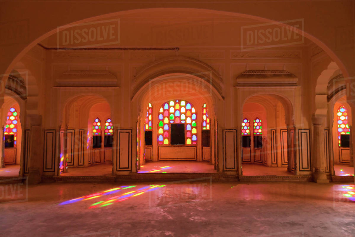 Interior of Hawa Mahal or Palace of Winds - Royalty-free Stock Photo ...