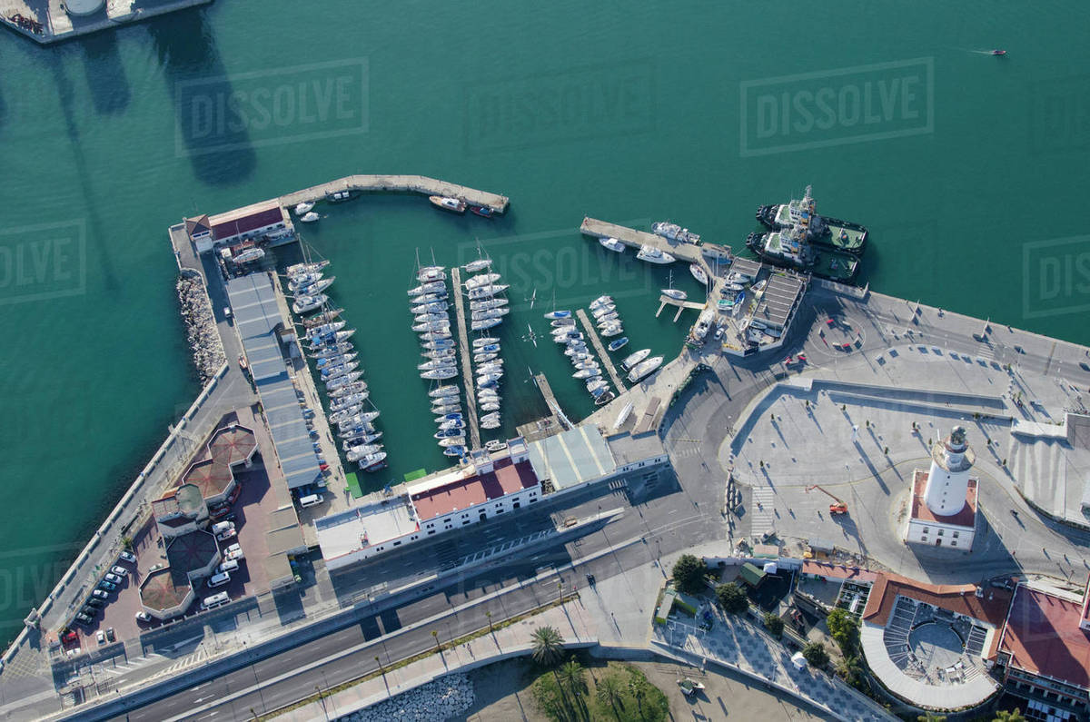 Aerial view of Spanish marina - Royalty-free Stock Photo | Dissolve