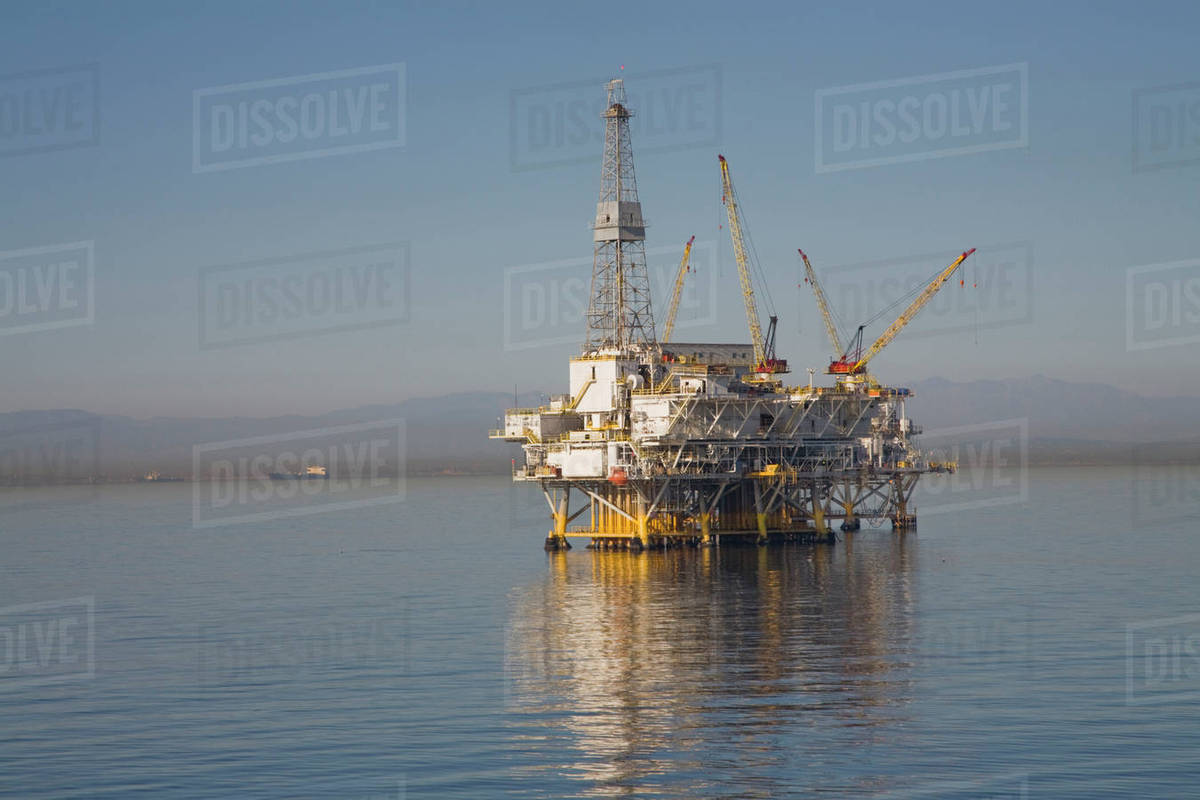 Oil rig on the ocean - Royalty-free Stock Photo | Dissolve
