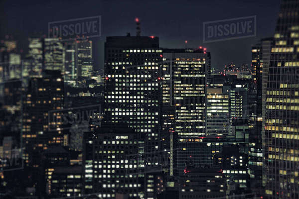 Tokyo Lights at Night - Royalty-free Stock Photo | Dissolve
