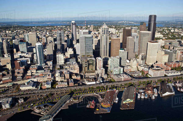 Seattle Office Buildings - Stock Photo - Dissolve