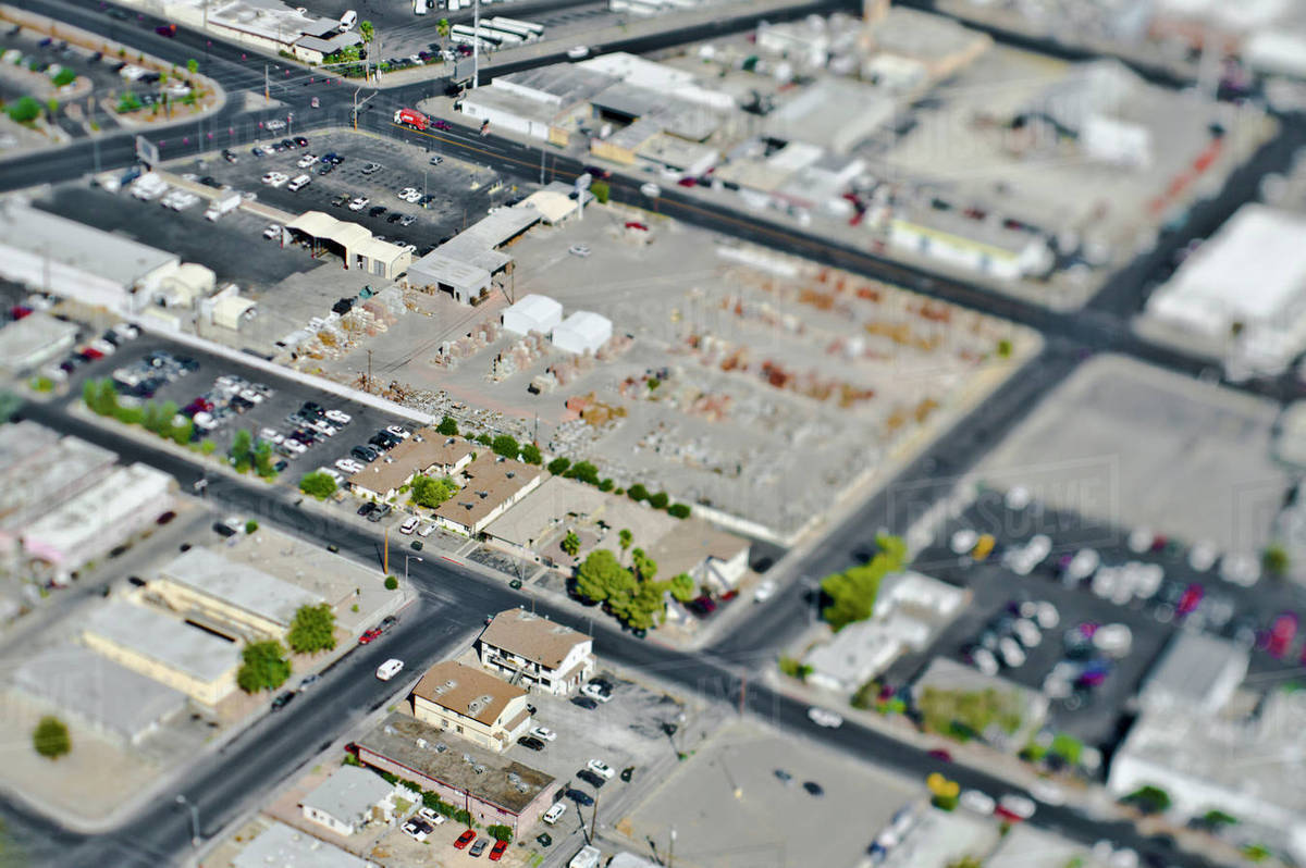 Aerial View of Commercial Area - Royalty-free Stock Photo | Dissolve