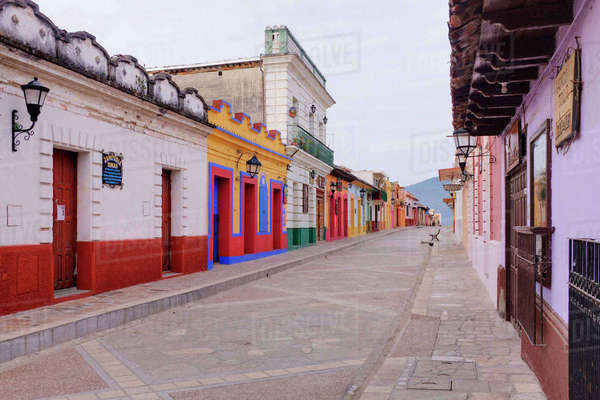 Colorful Buildings on Street - Stock Photo - Dissolve