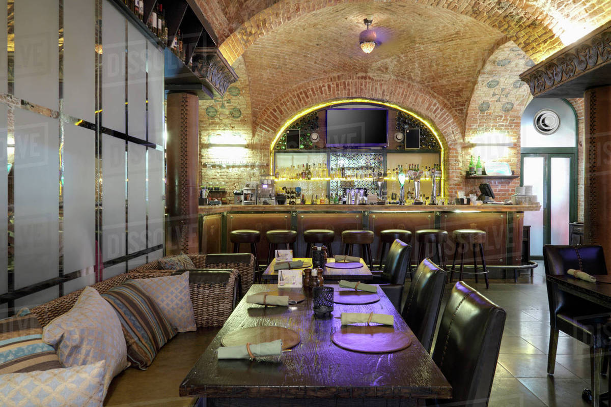 Empty bar and restaurant - Stock Photo - Dissolve