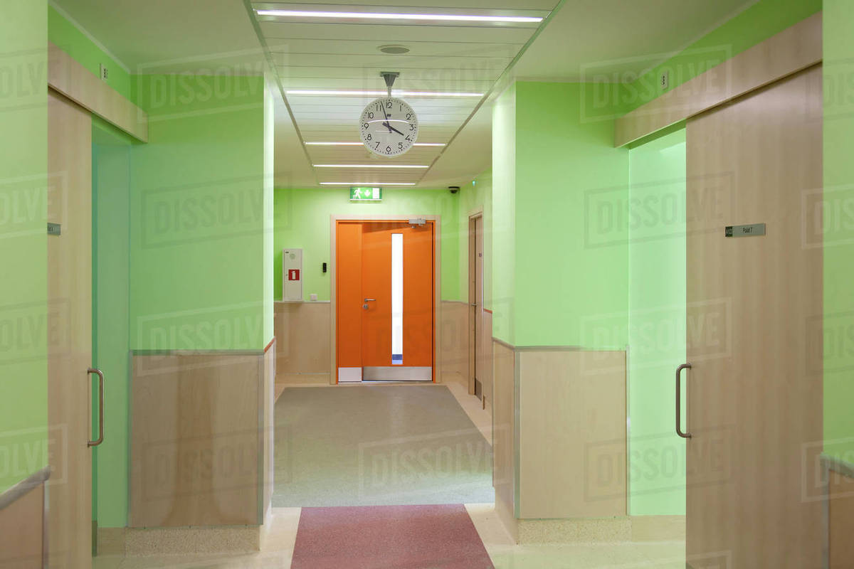 Empty Hospital Hallway - Royalty-free Stock Photo | Dissolve