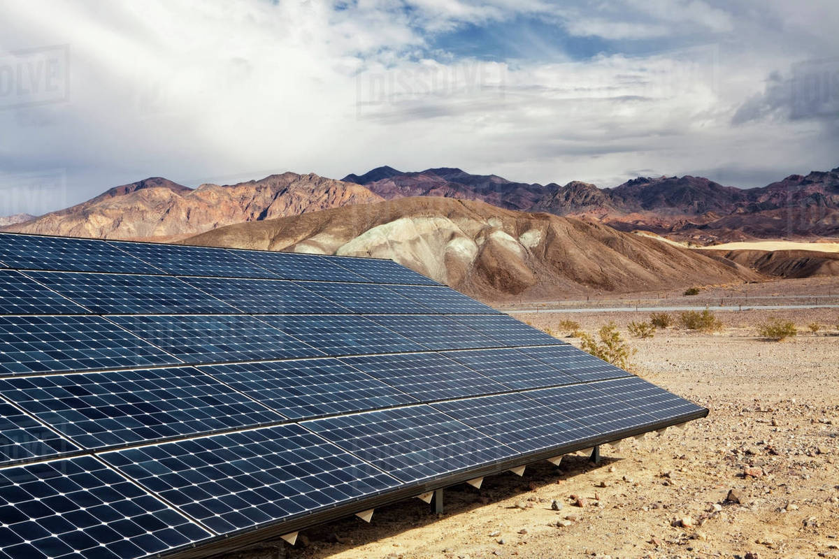 Solar panels in Death Valley - Royalty-free Stock Photo | Dissolve