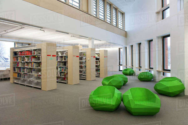Modern library - Stock Photo - Dissolve