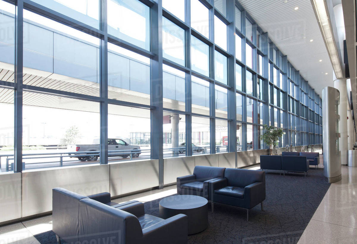 Empty lounge area in airport - Royalty-free Stock Photo | Dissolve