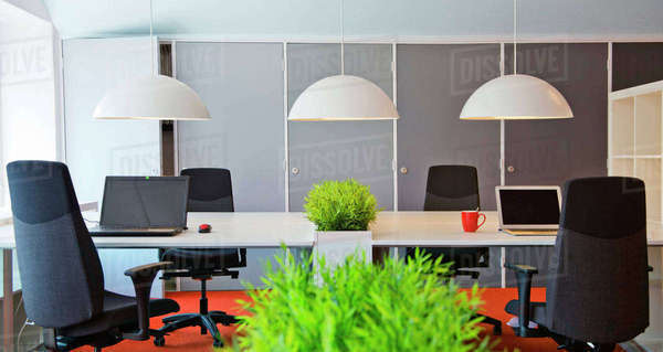 Modern workstation area in office - Royalty-free Stock Photo | Dissolve