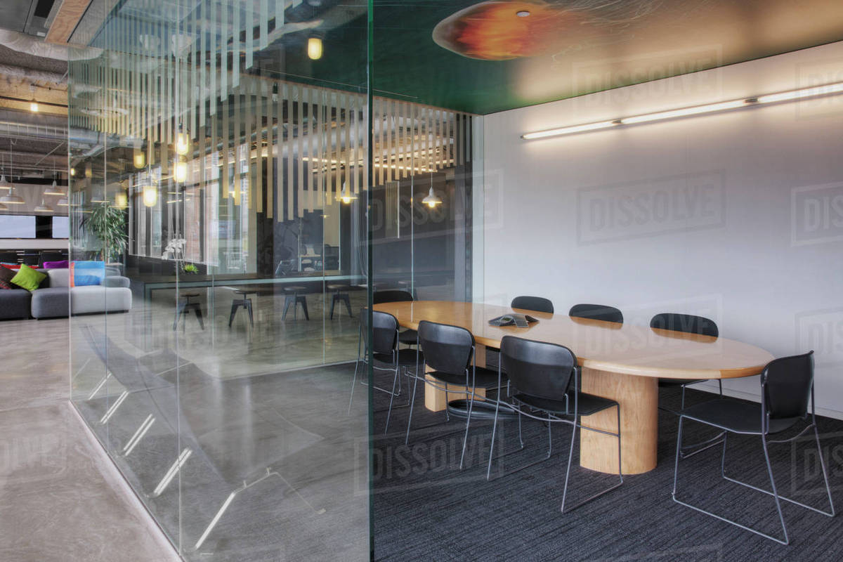 Empty meeting room in office - Stock Photo - Dissolve