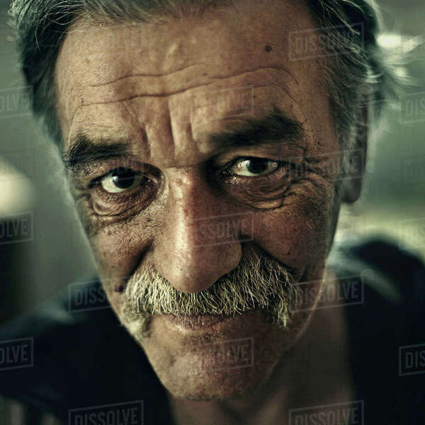 Close up of Senior Caucasian man's face - Royalty-free Stock Photo ...