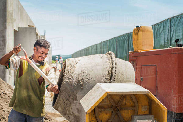 Hispanic construction worker at construction site - Royalty-free Stock ...