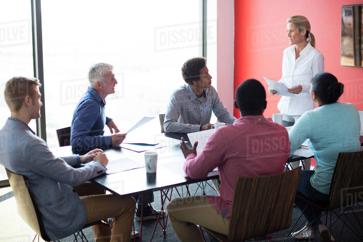 Business people talking in conference room meeting - Royalty-free Stock ...