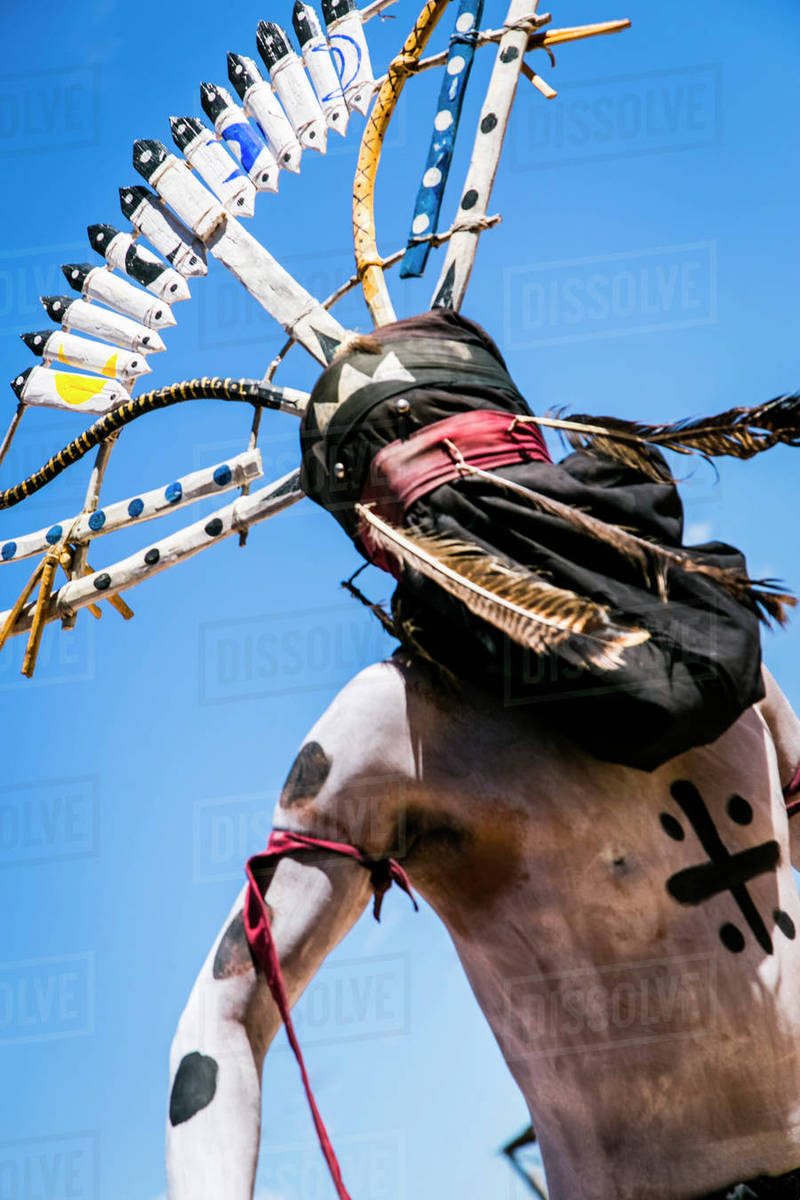 Apache man dancing in traditional regalia - Royalty-free Stock Photo ...