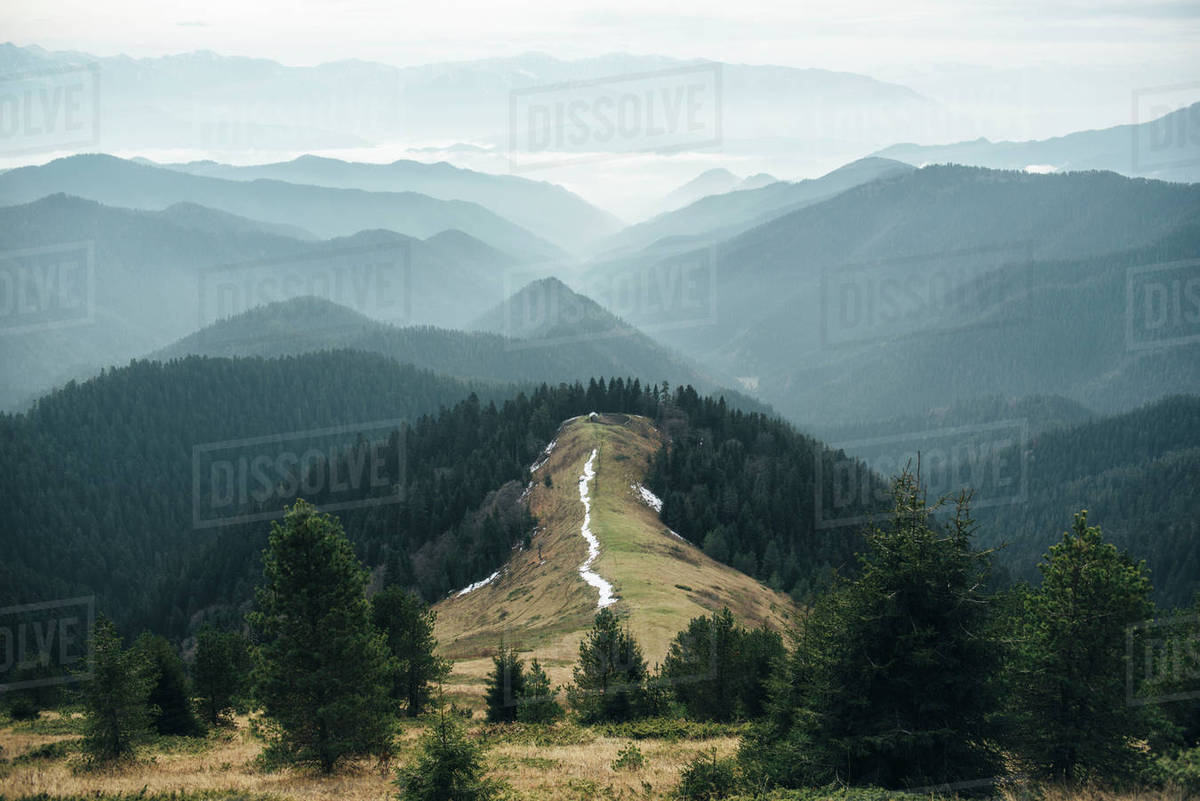 Ridge in mountain range - Royalty-free Stock Photo | Dissolve