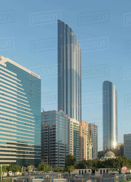 Modern highrises in city - Royalty-free Stock Photo | Dissolve