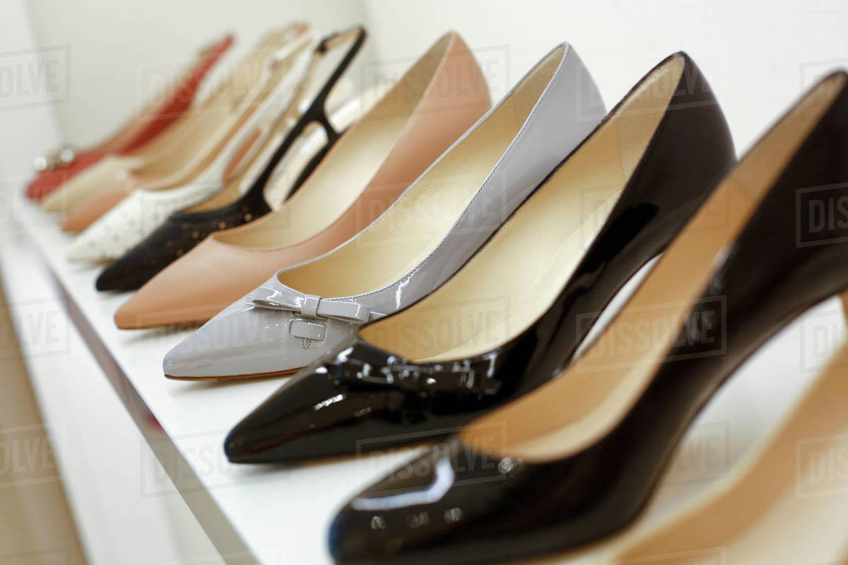 High heel shoes on display - Stock Photo - Dissolve