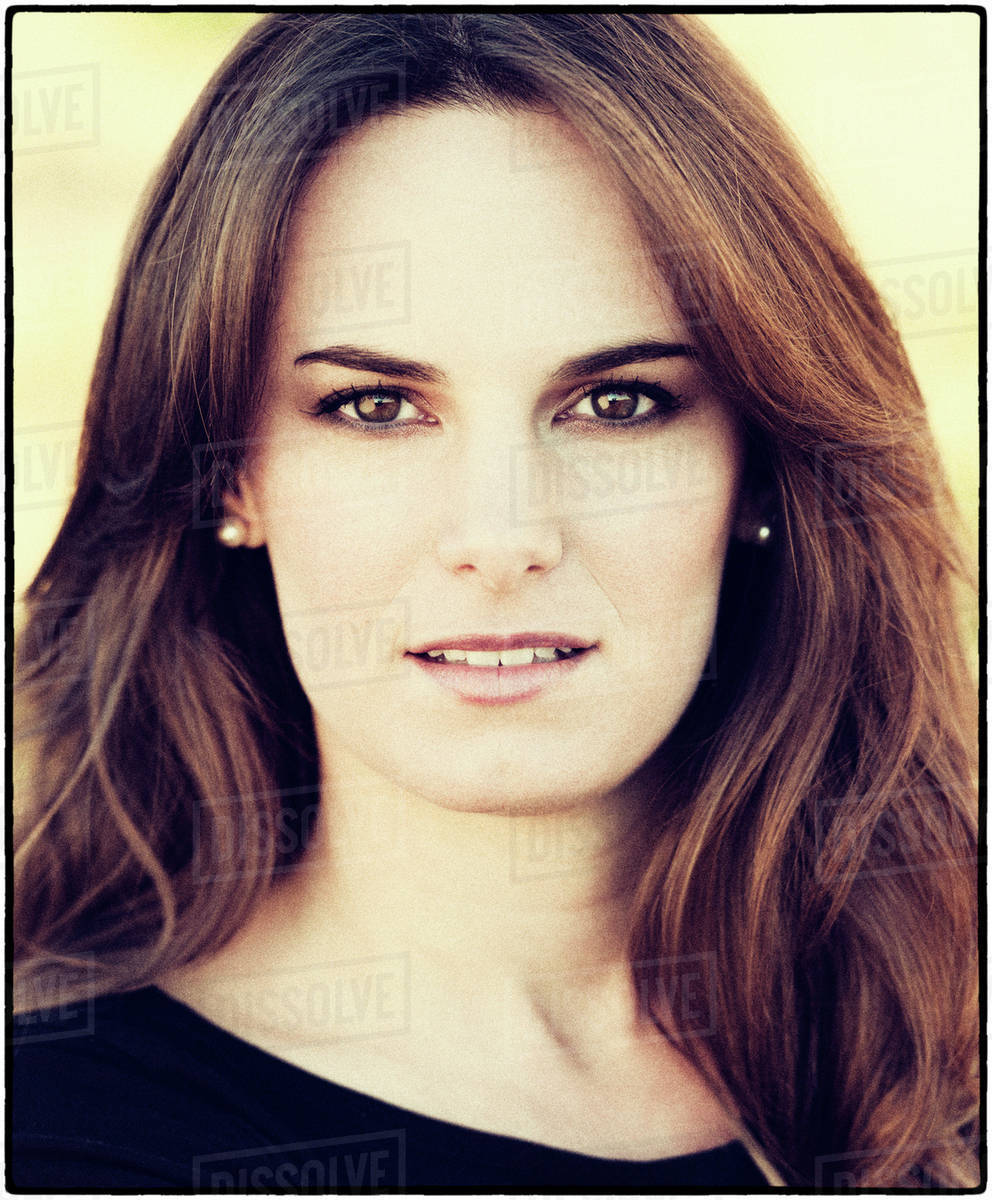 Close up of Hispanic woman's face - Royalty-free Stock Photo | Dissolve