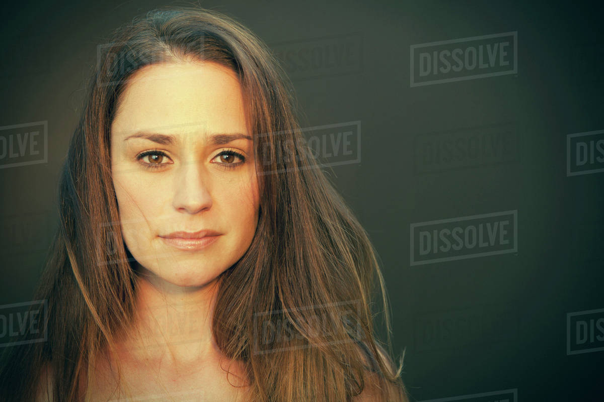 Caucasian woman with worried expression - Royalty-free Stock Photo ...